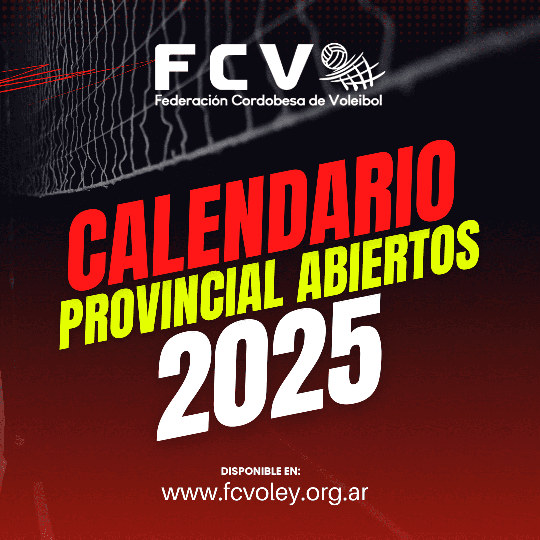 Calendario Provincial Abiertos 2025 – FCV